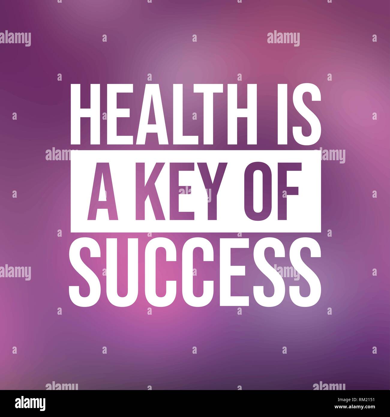 Health is a key of success. Motivation quote with modern background ...