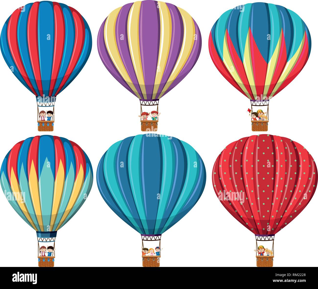 Set of hot air balloon illustration Stock Vector Image & Art - Alamy
