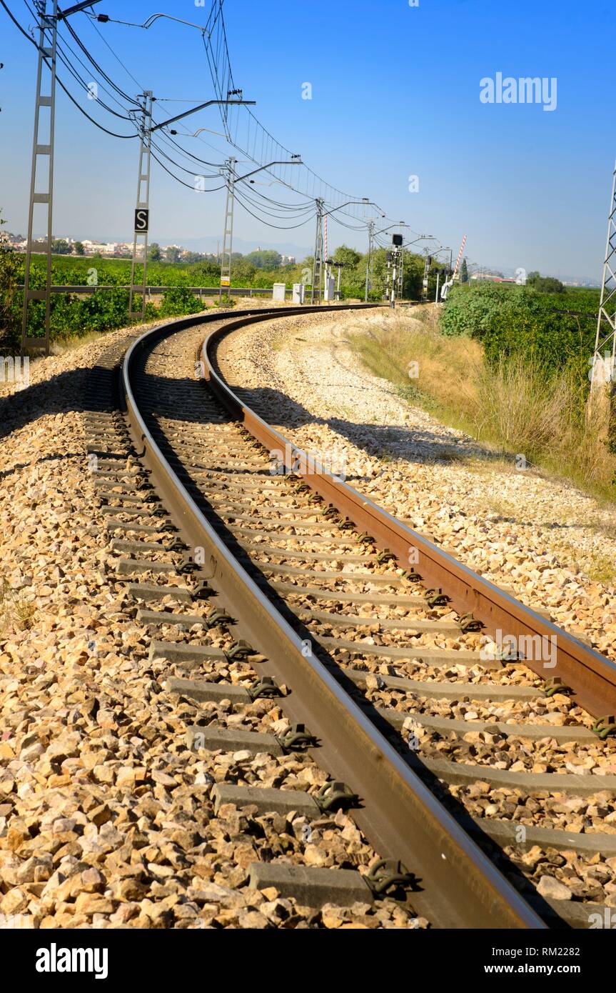 Old train track hi-res stock photography and images - Alamy