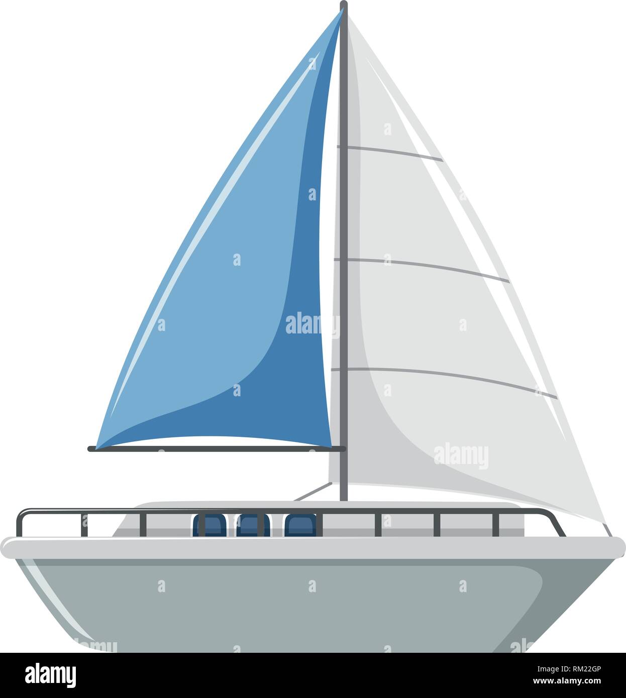 A simple sailboat on white background illustration Stock Vector Image ...