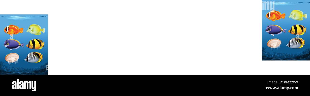 Many fish underwater theme illustration Stock Vector Image & Art - Alamy