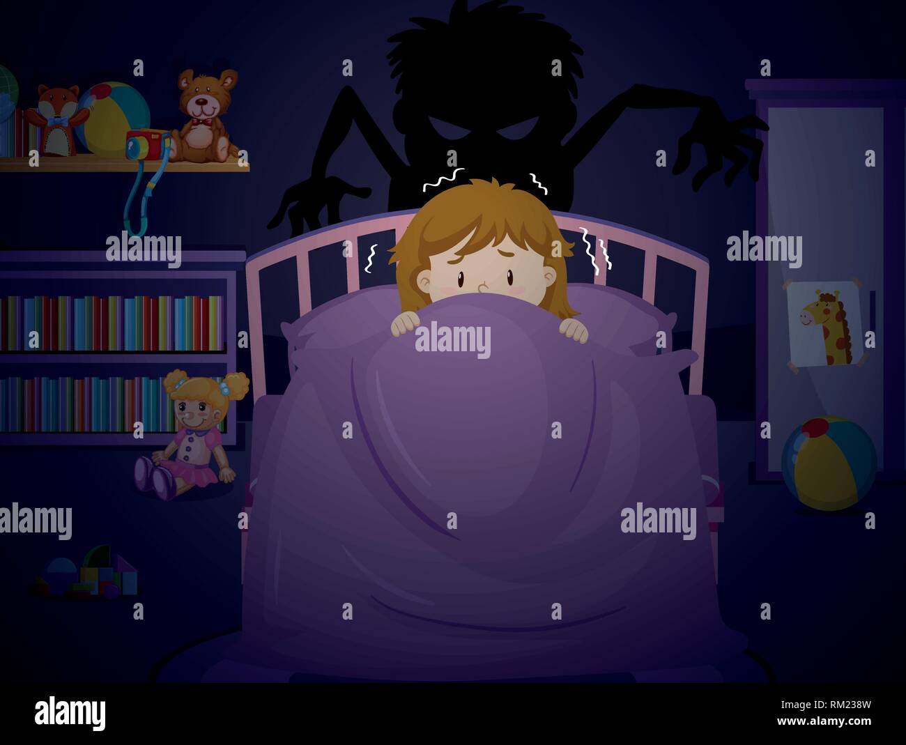 Nightmare girl Stock Vector Images - Alamy