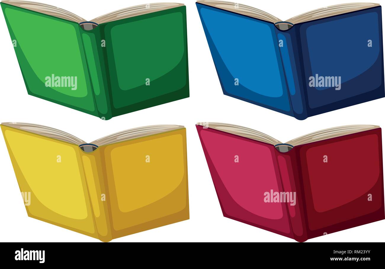 Set blue book character Stock Vector Images - Alamy
