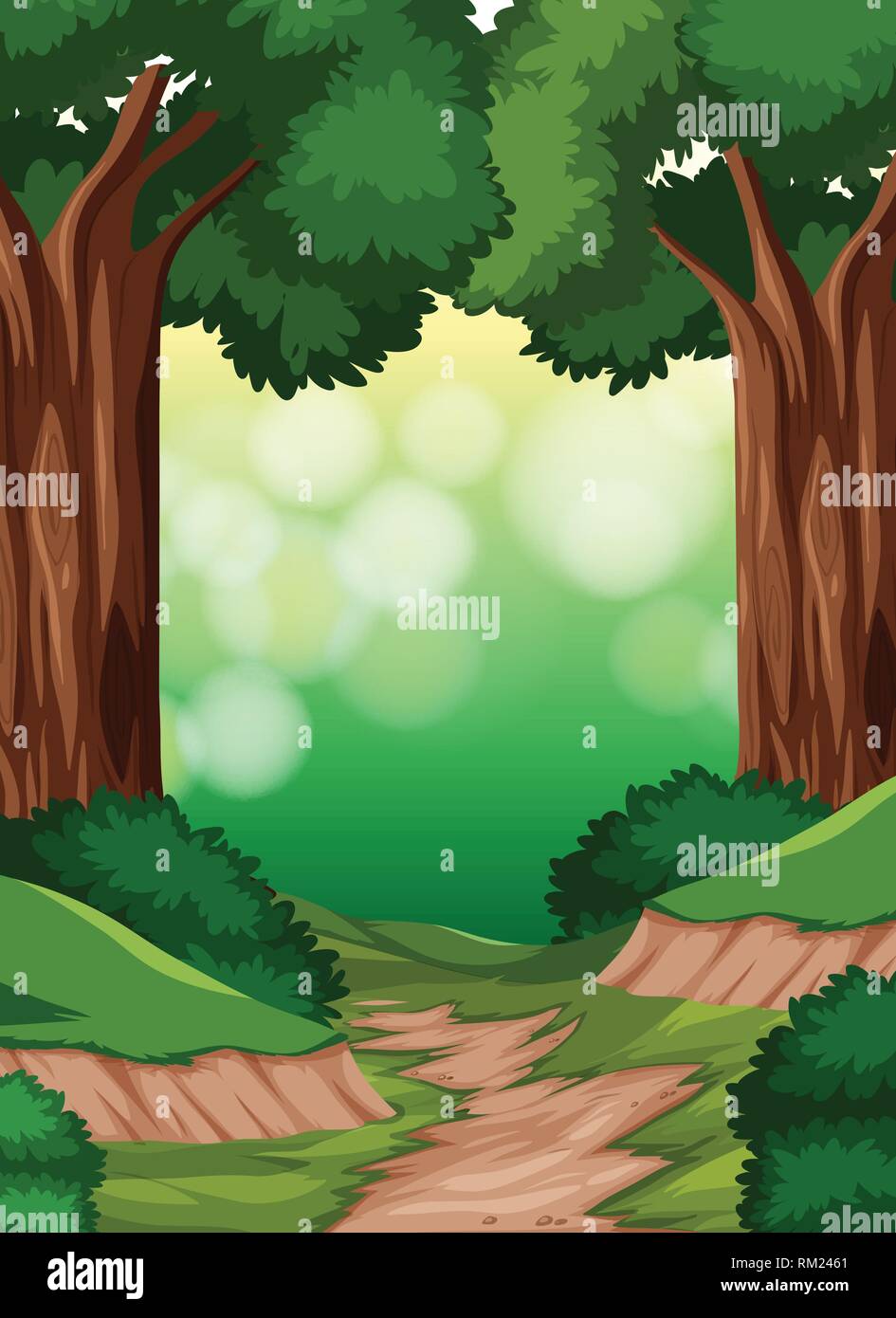 A simple forest scene illustration Stock Vector Image & Art - Alamy