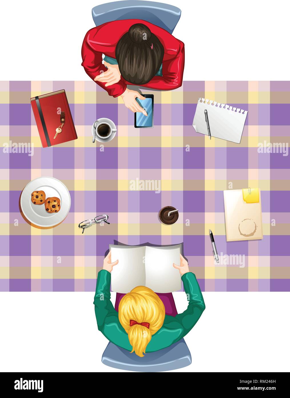 A top view of table illustration Stock Vector Image & Art - Alamy