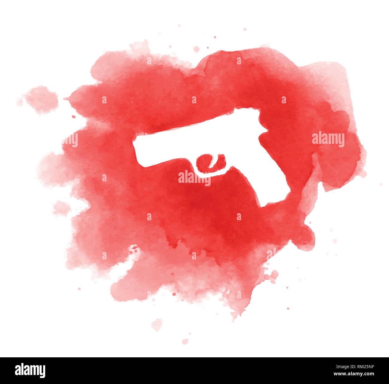 Gun shot blood splatter crime scene Cut Out Stock Images & Pictures - Alamy