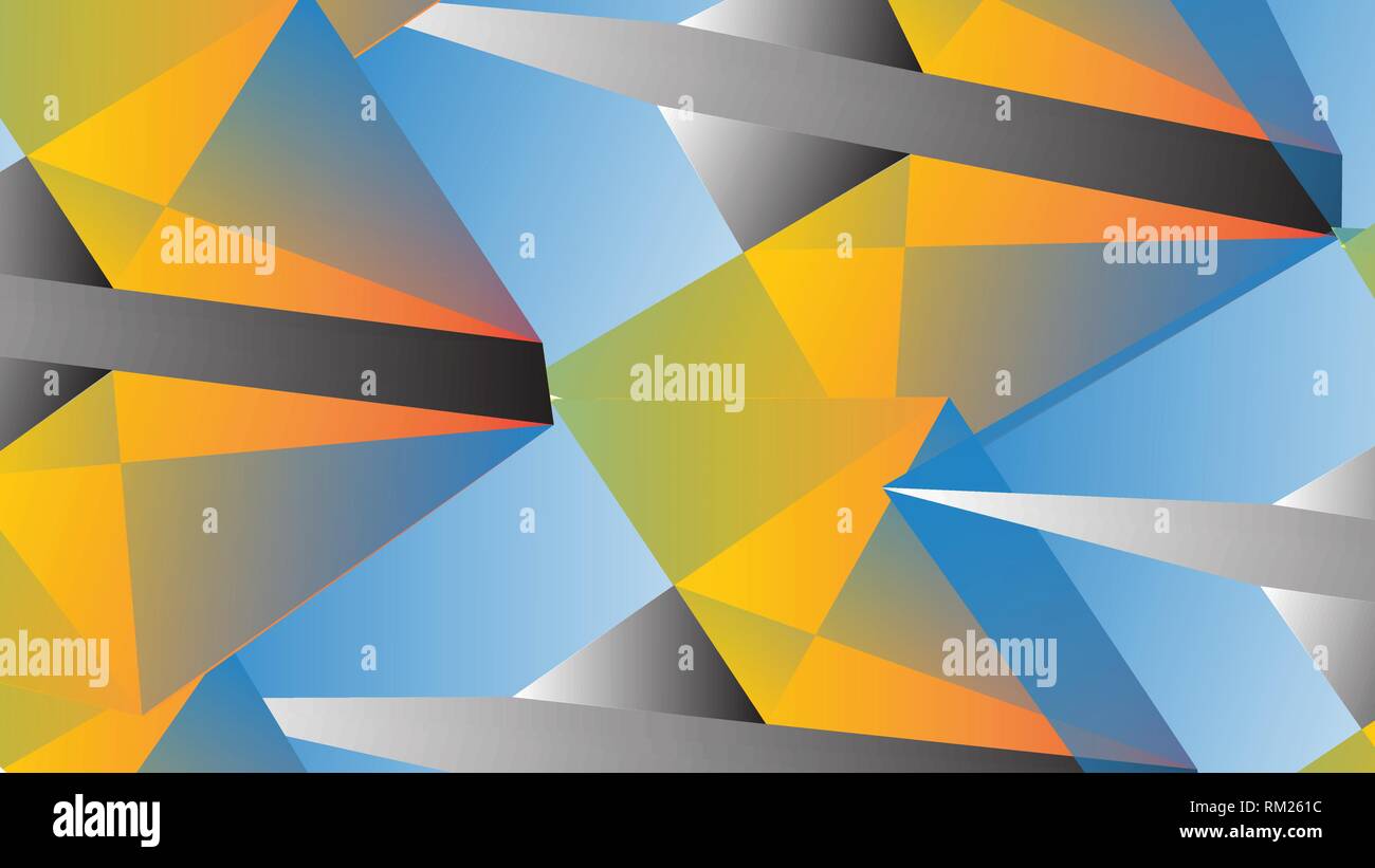 Abstract colorful geometric triangle and other shape of gradient ...