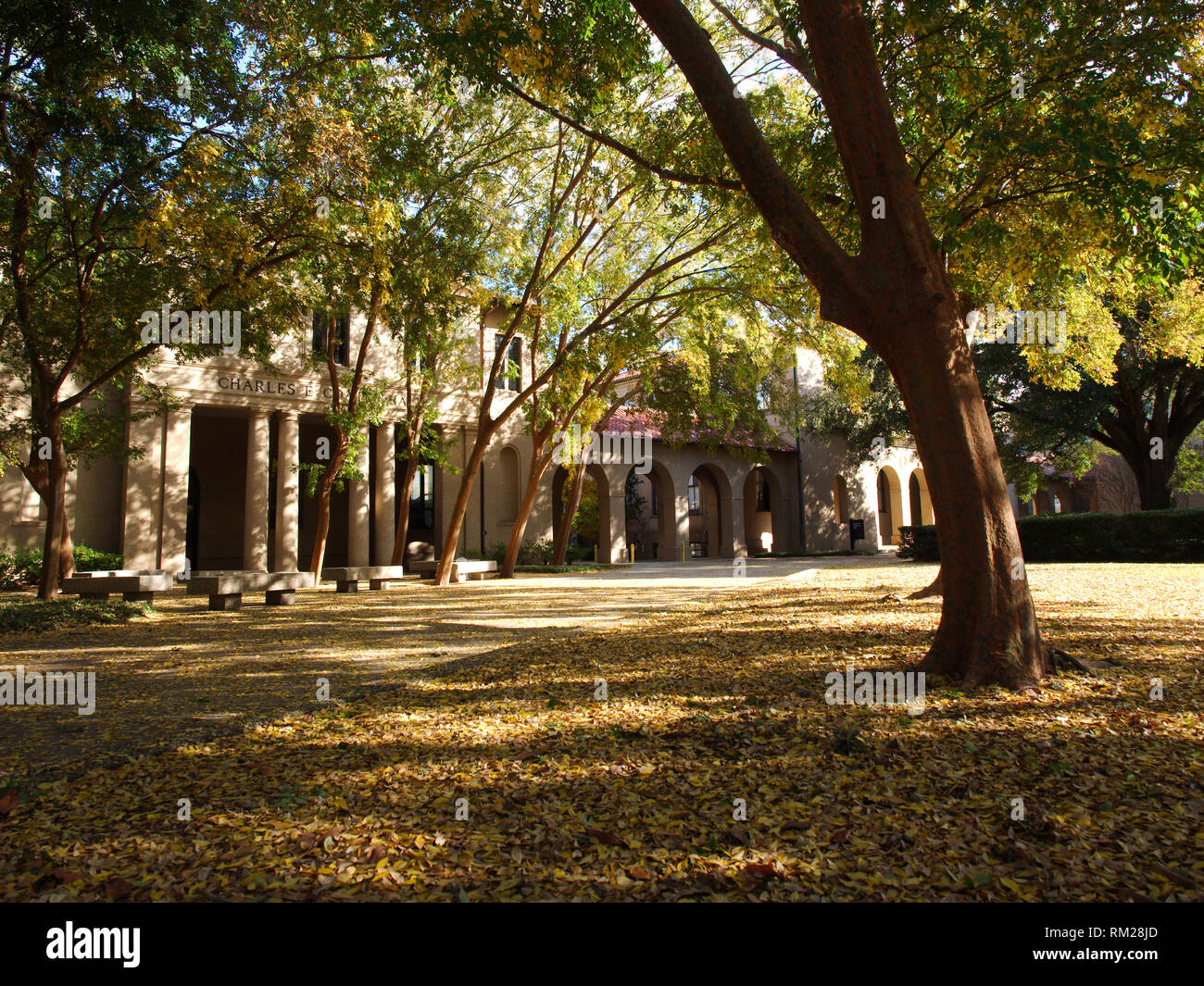 Baton Rouge, Louisiana - 2018: View of an interior patio known as "the ...