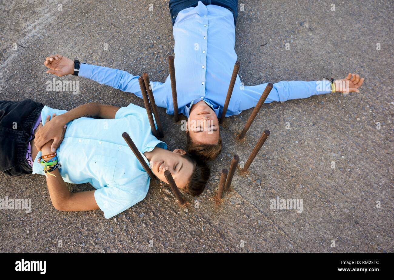 Three young men sleep on hi-res stock photography and images - Alamy