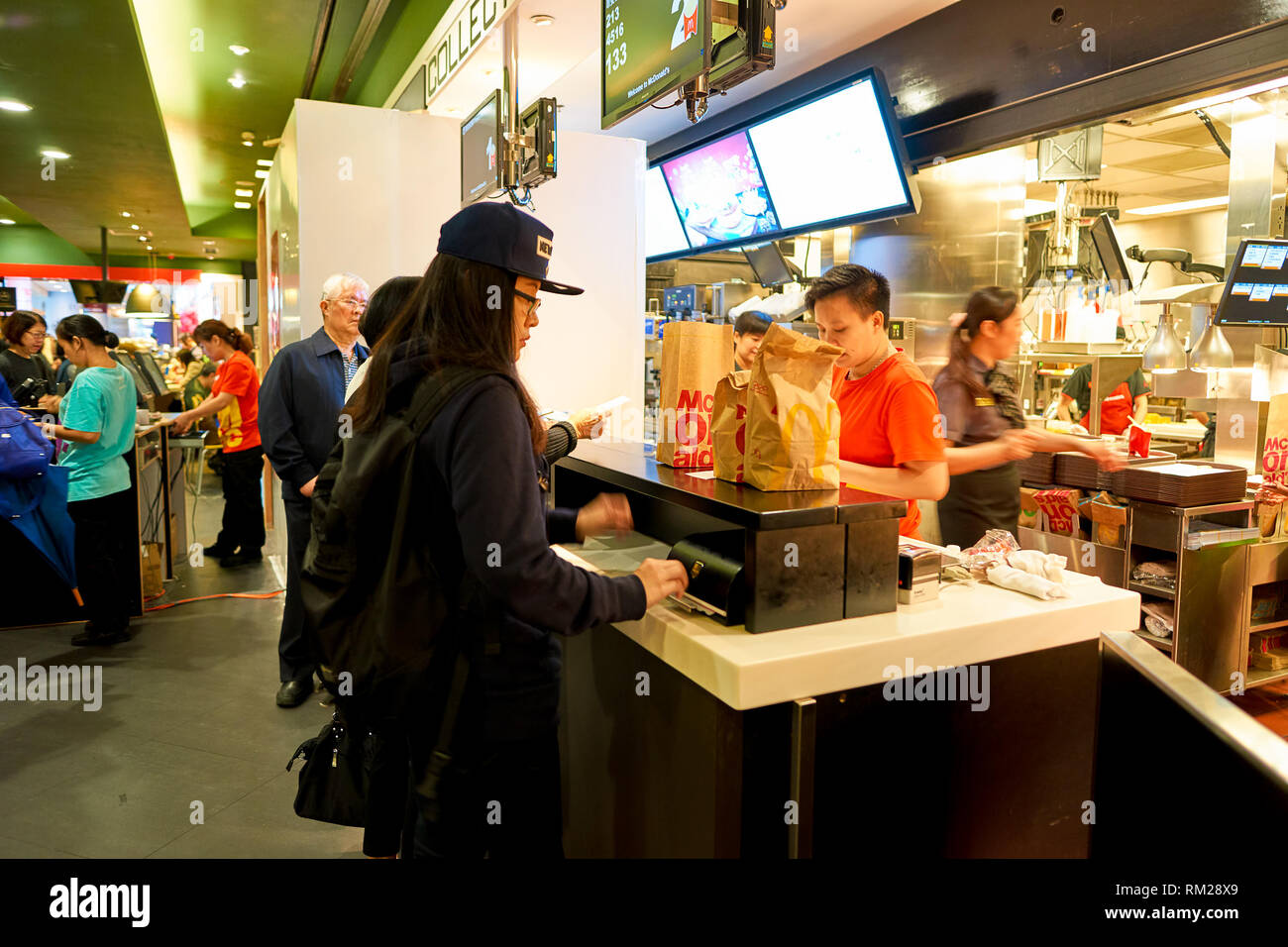 HONG KONG - CIRCA NOVEMBER, 2016: a McDonald's restaurant in Hong Kong ...