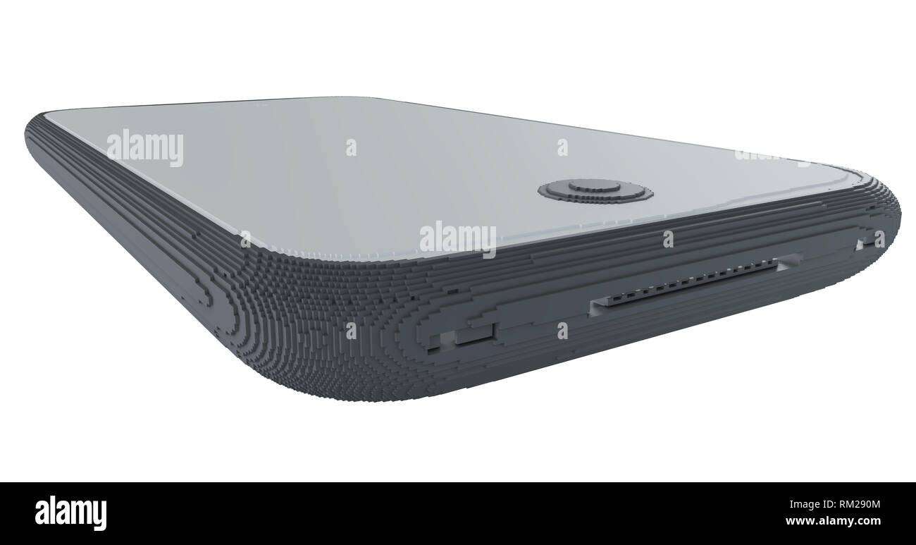 3d printed smartphone isolated on white background Stock Photo - Alamy