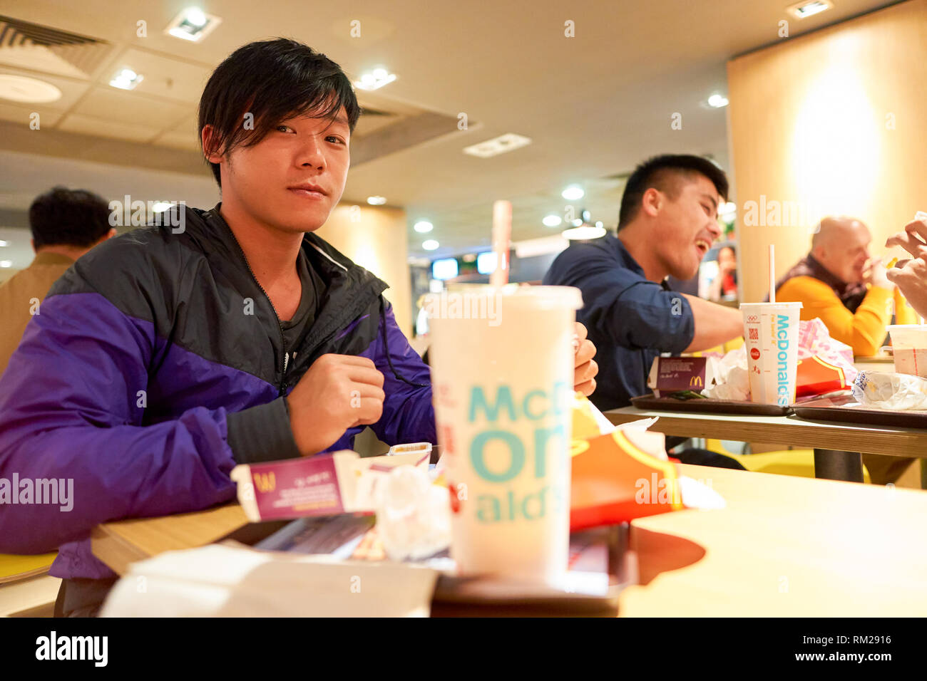 HONG KONG - CIRCA NOVEMBER, 2016: inside a McDonald's restaurant in ...