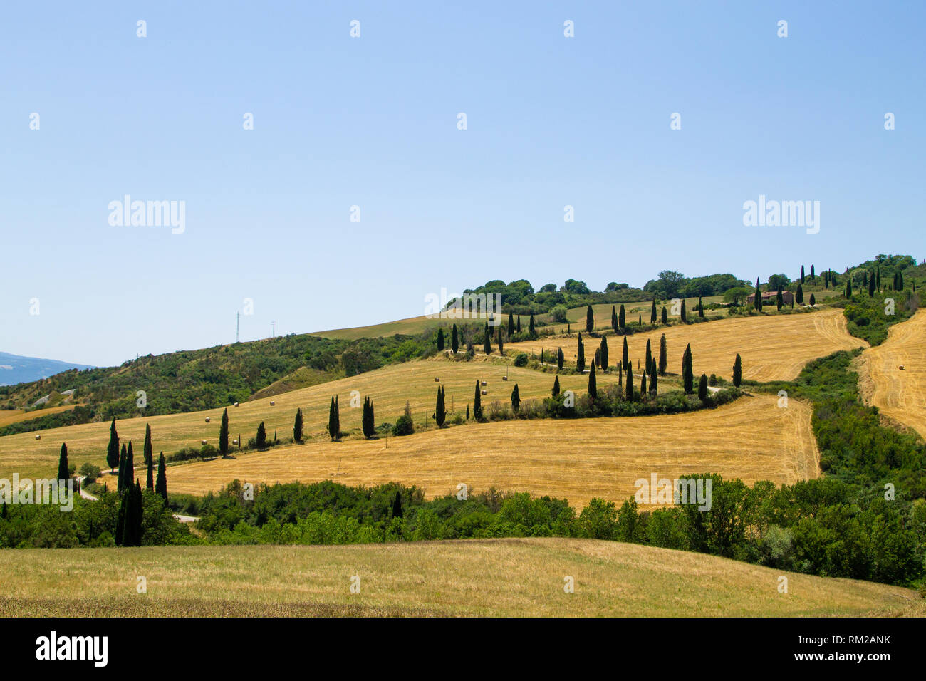 Tuscany hills view, Italy. Italian landscape, Toscana Stock Photo - Alamy