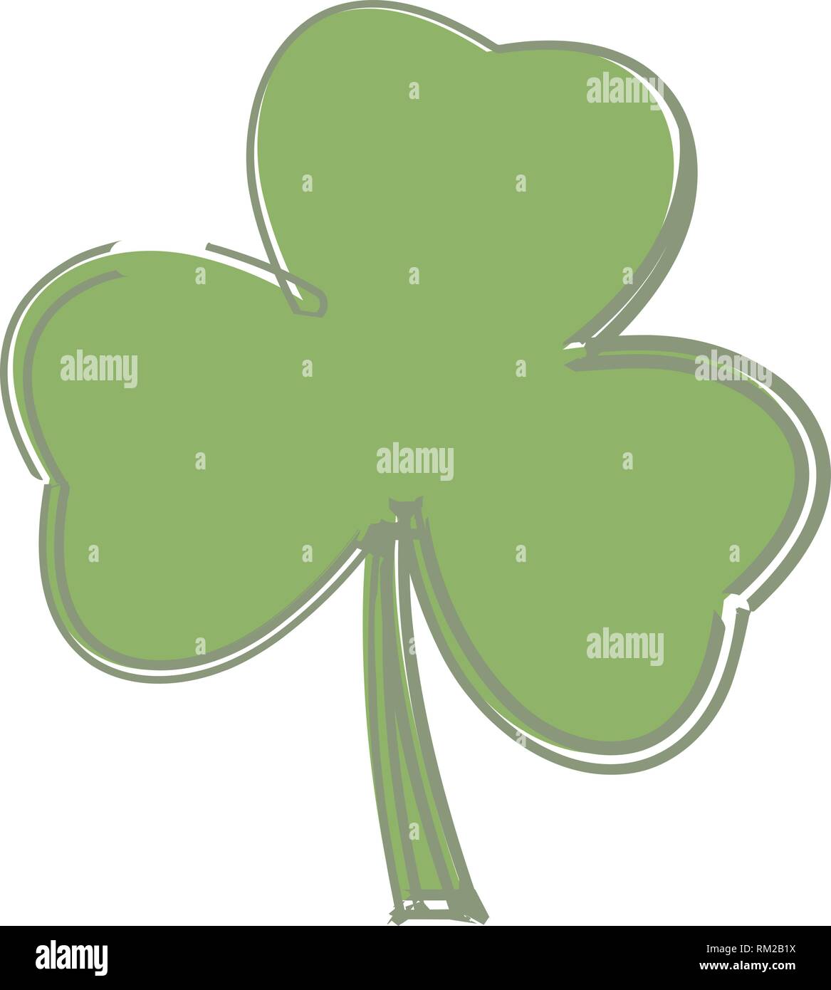 vector illustration of a shamrock icon, St. Patrick's day symbol Stock ...