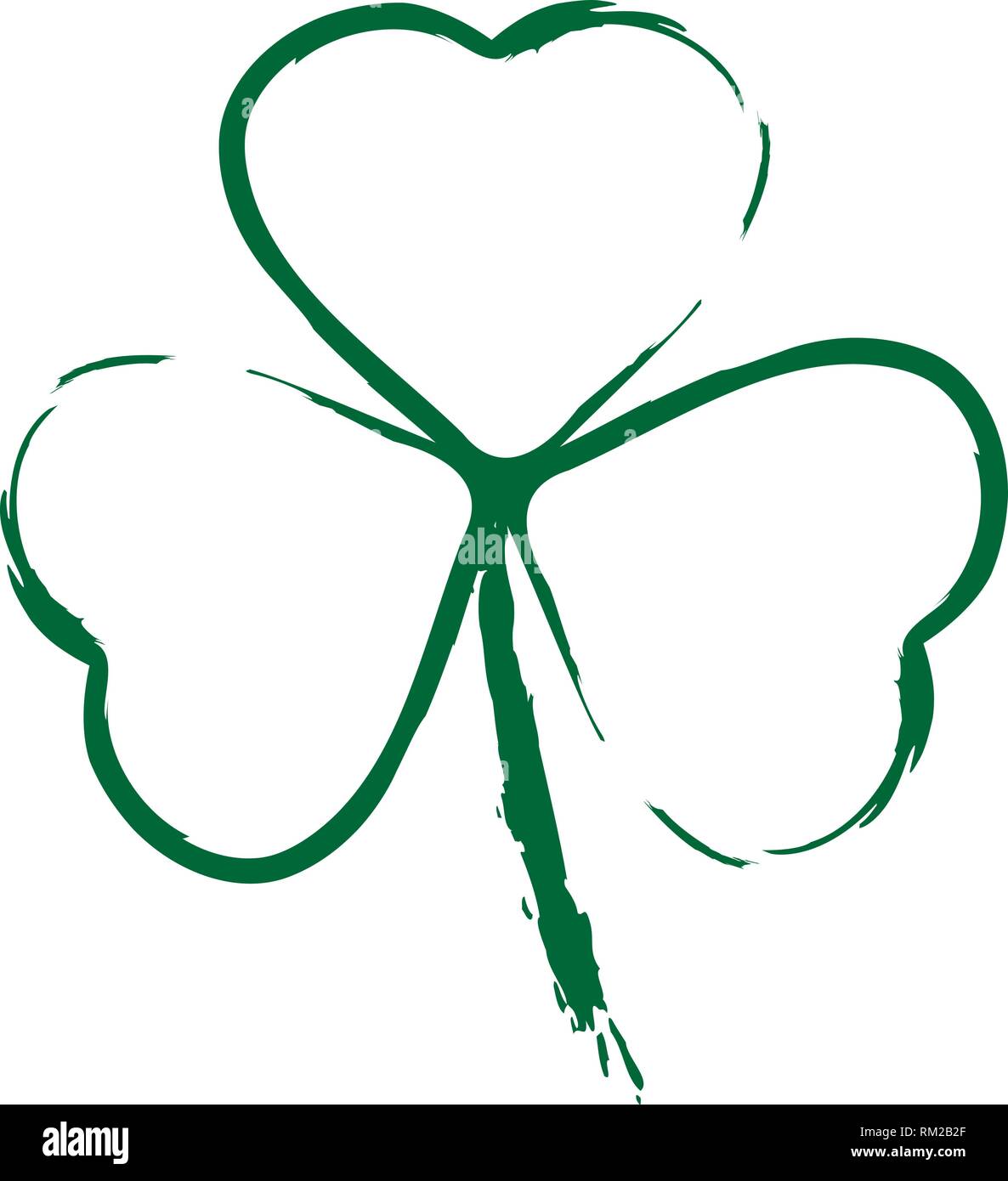 vector illustration of a shamrock icon, St. Patrick's day symbol Stock ...