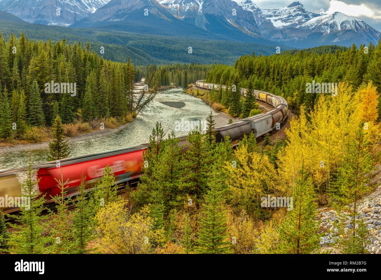 Banff national park train hi-res stock photography and images - Alamy