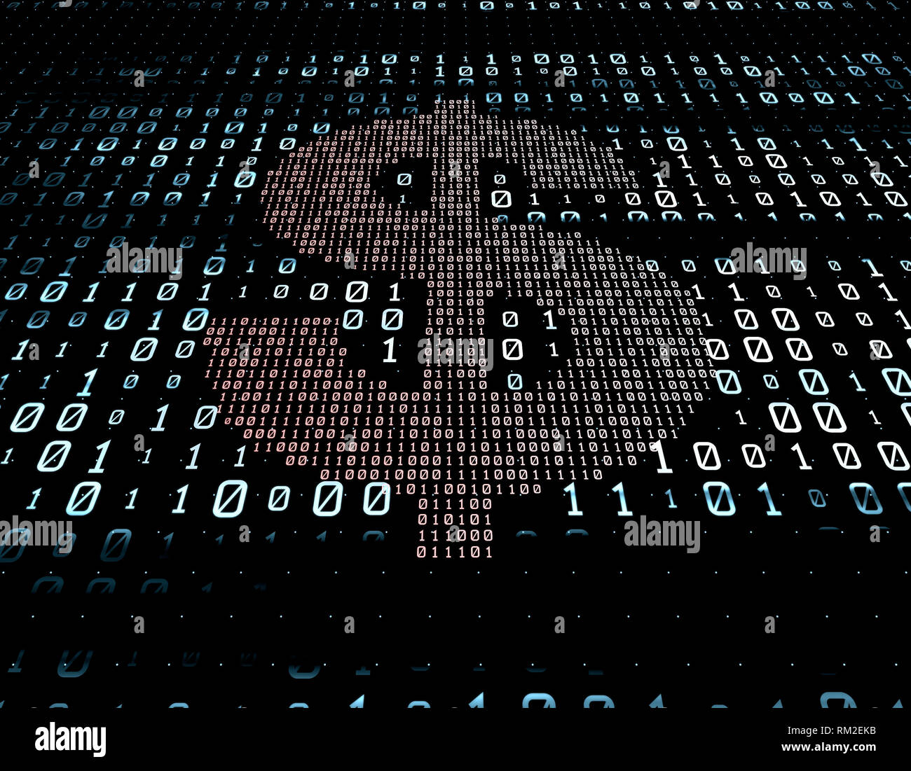 Binary code network matrix, dollars, data transmission and storage Stock Photo - Alamy