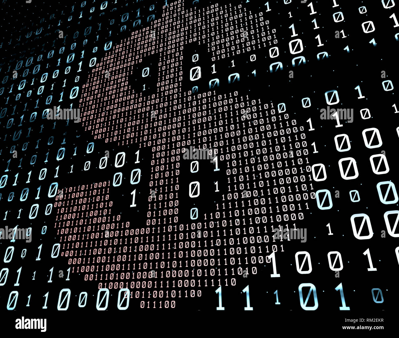 Binary code network matrix, dollars, data transmission and storage Stock Photo - Alamy
