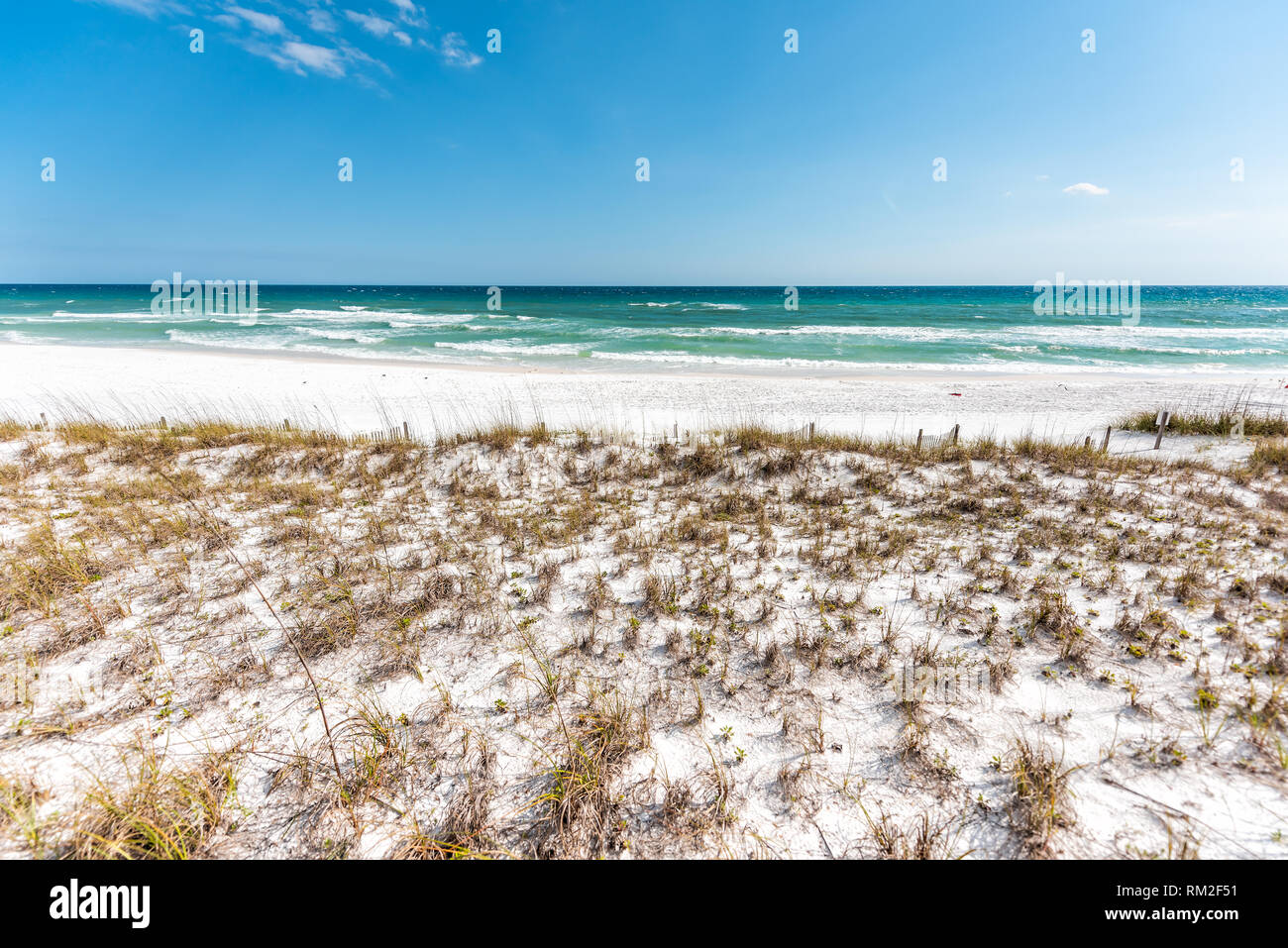 Destin, USA Miramar beach city town village day in Florida panhandle ...