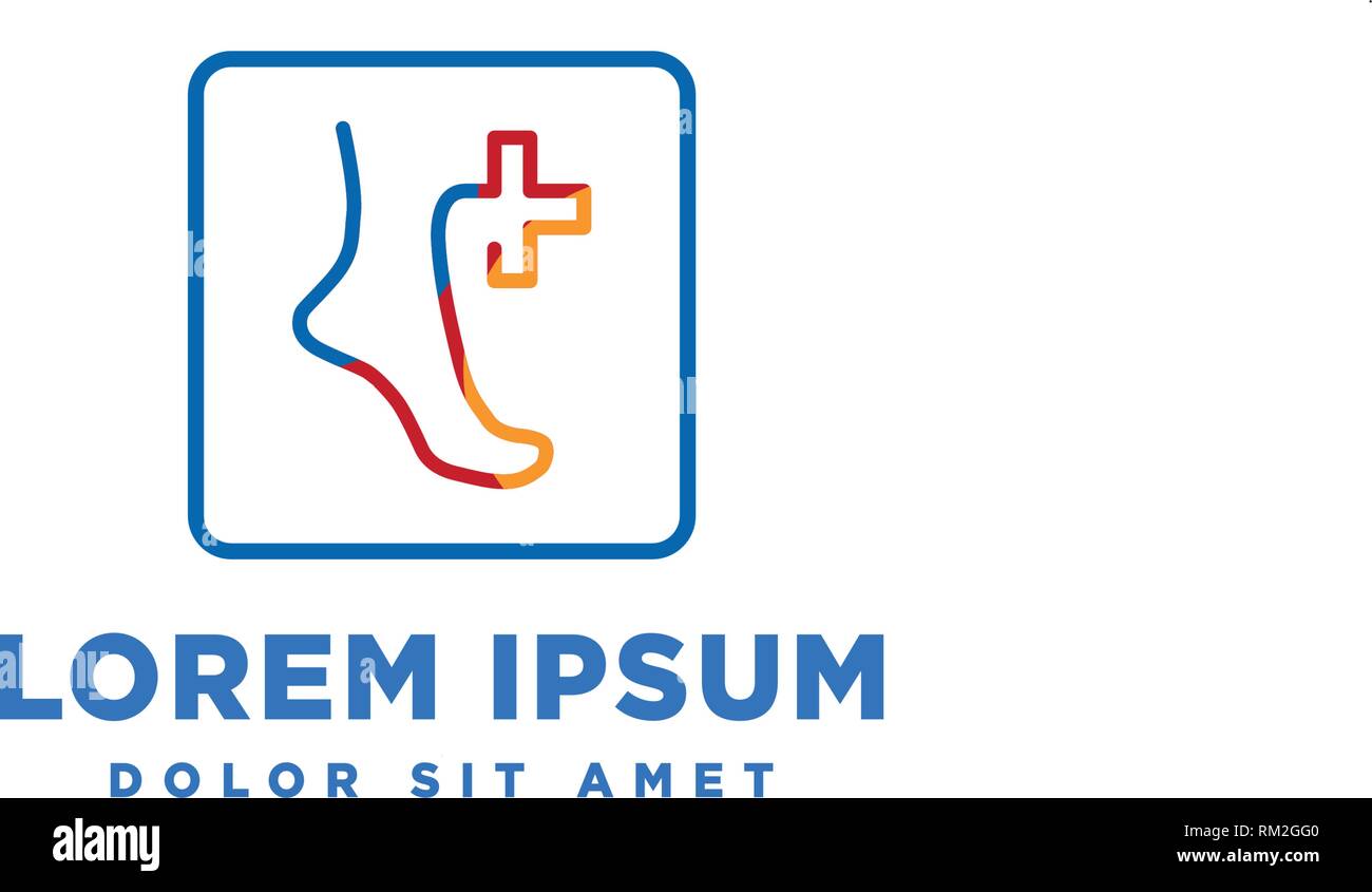 foot leg medical logo template vector illustration icon element ...