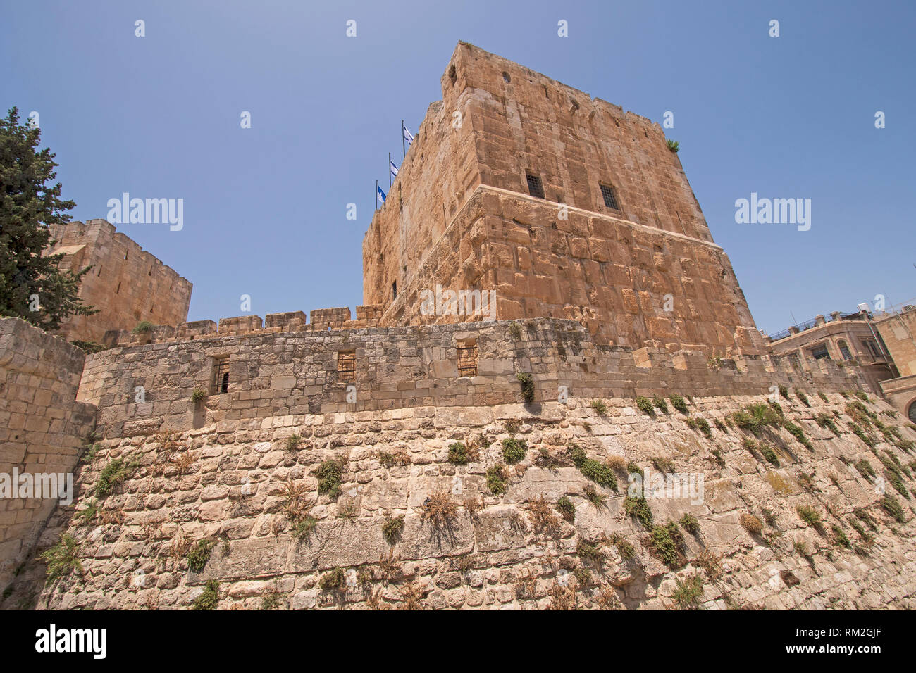 Details of the City Wall of Old Jerusalem near the Zion Gate in Israel ...