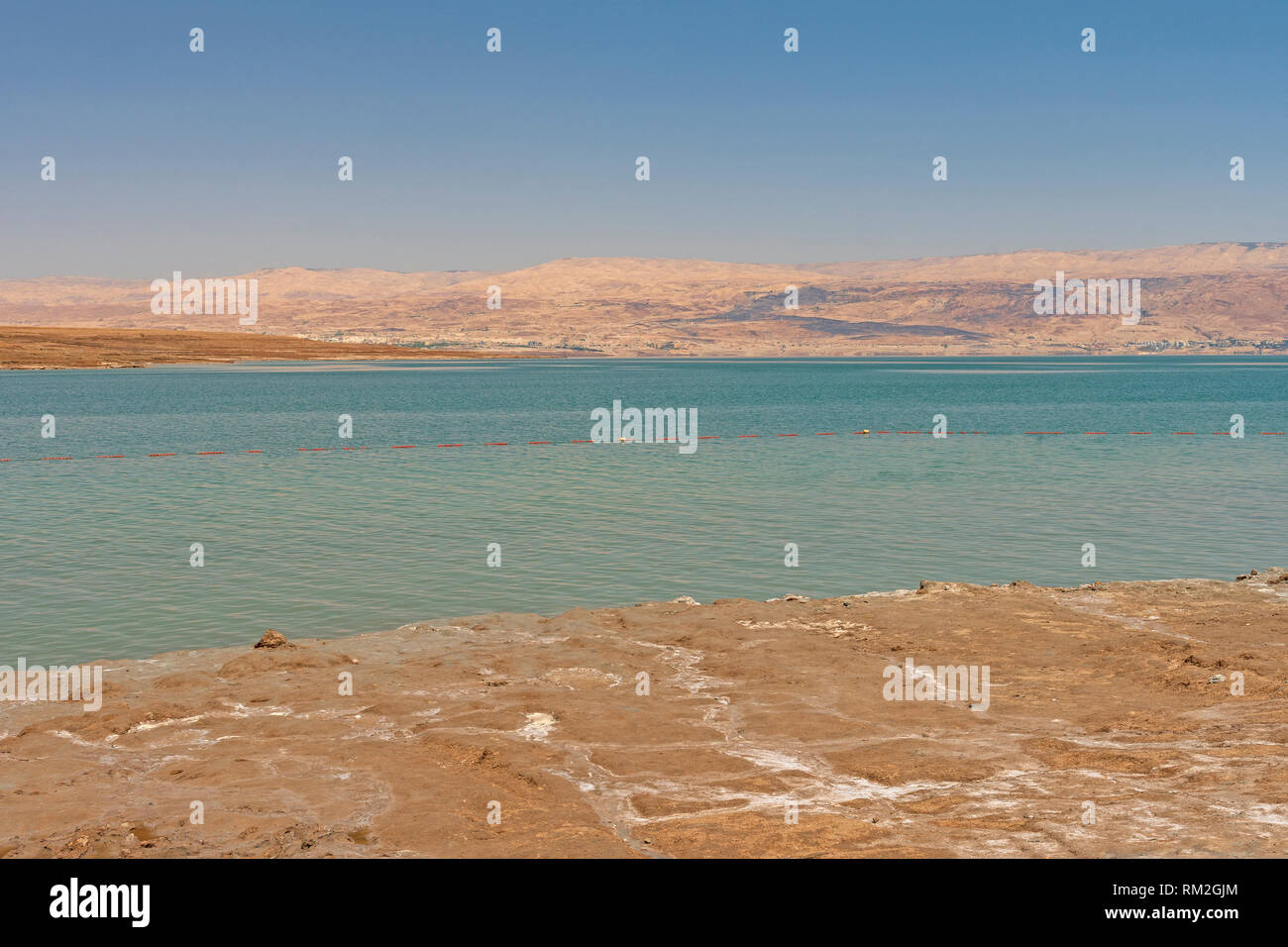 Salt Mud and Water of the Dead Sea at Kalia Beach in Israel Stock Photo ...