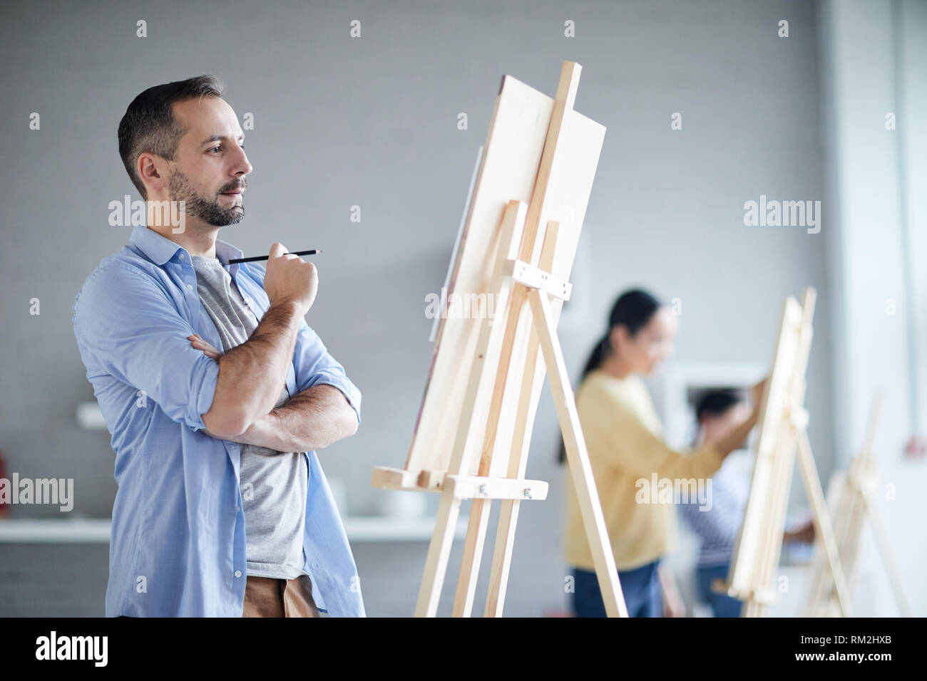 Course of painting Stock Photo - Alamy