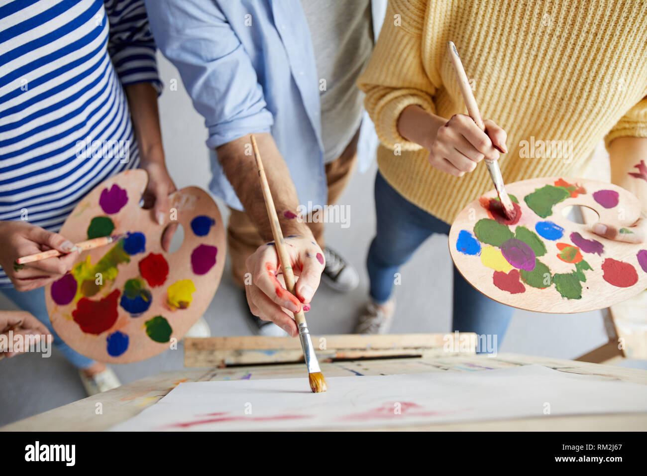 Painting with colors Stock Photo - Alamy