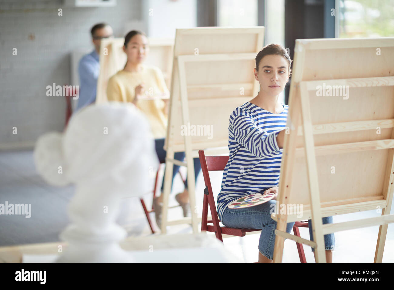 Painting human head Stock Photo - Alamy