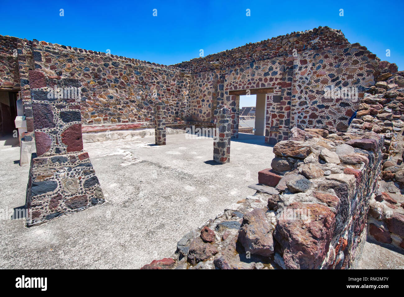 Landmark Teotihuacan pyramids located close to Mexico City Stock Photo ...