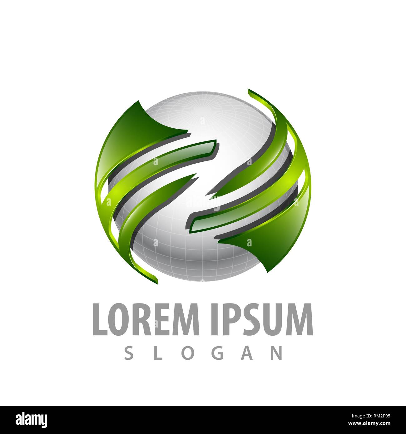 Abstract global technology sphere logo concept design. Symbol graphic ...