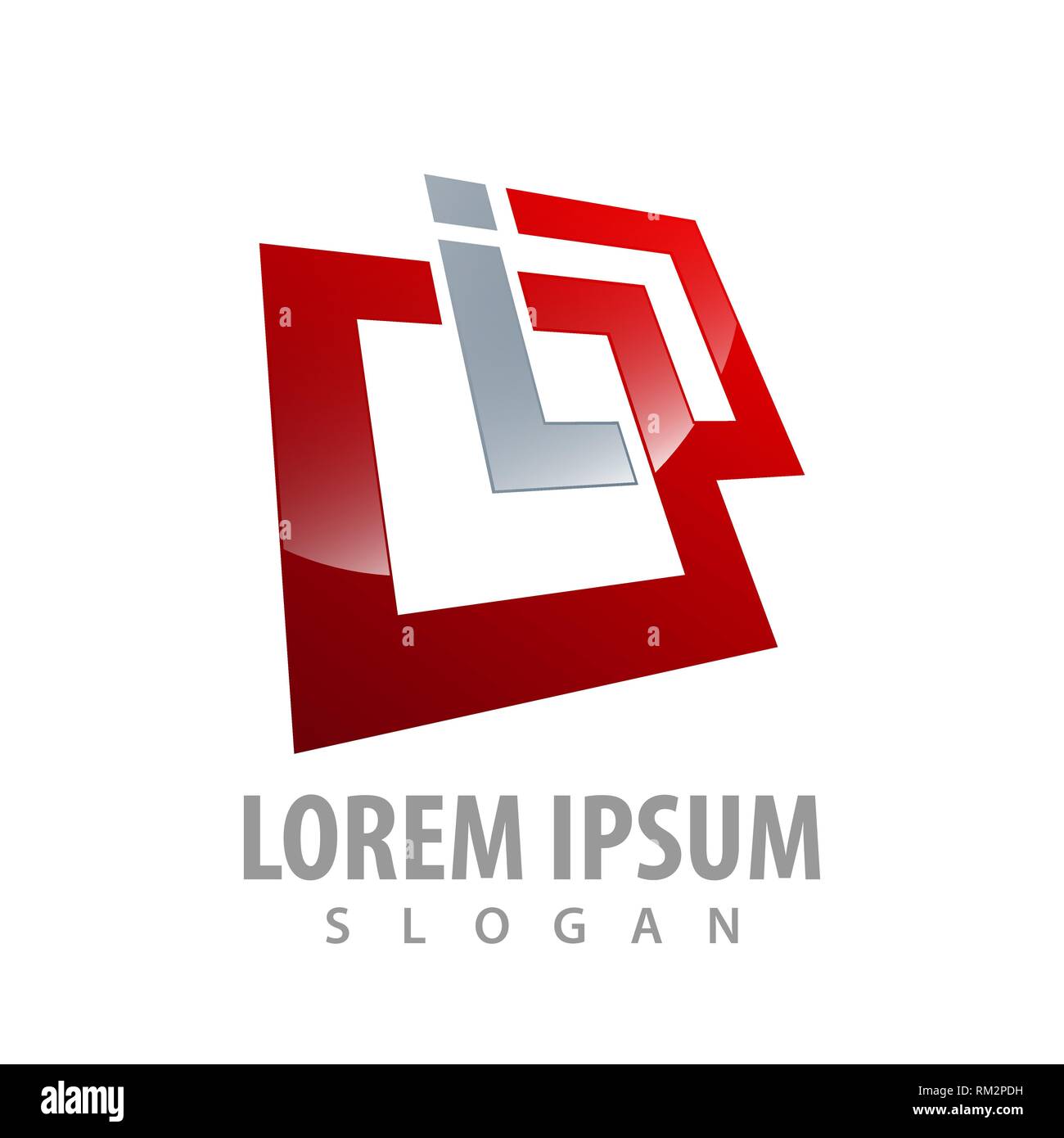 Abstract square connect logo concept design. Symbol graphic template ...