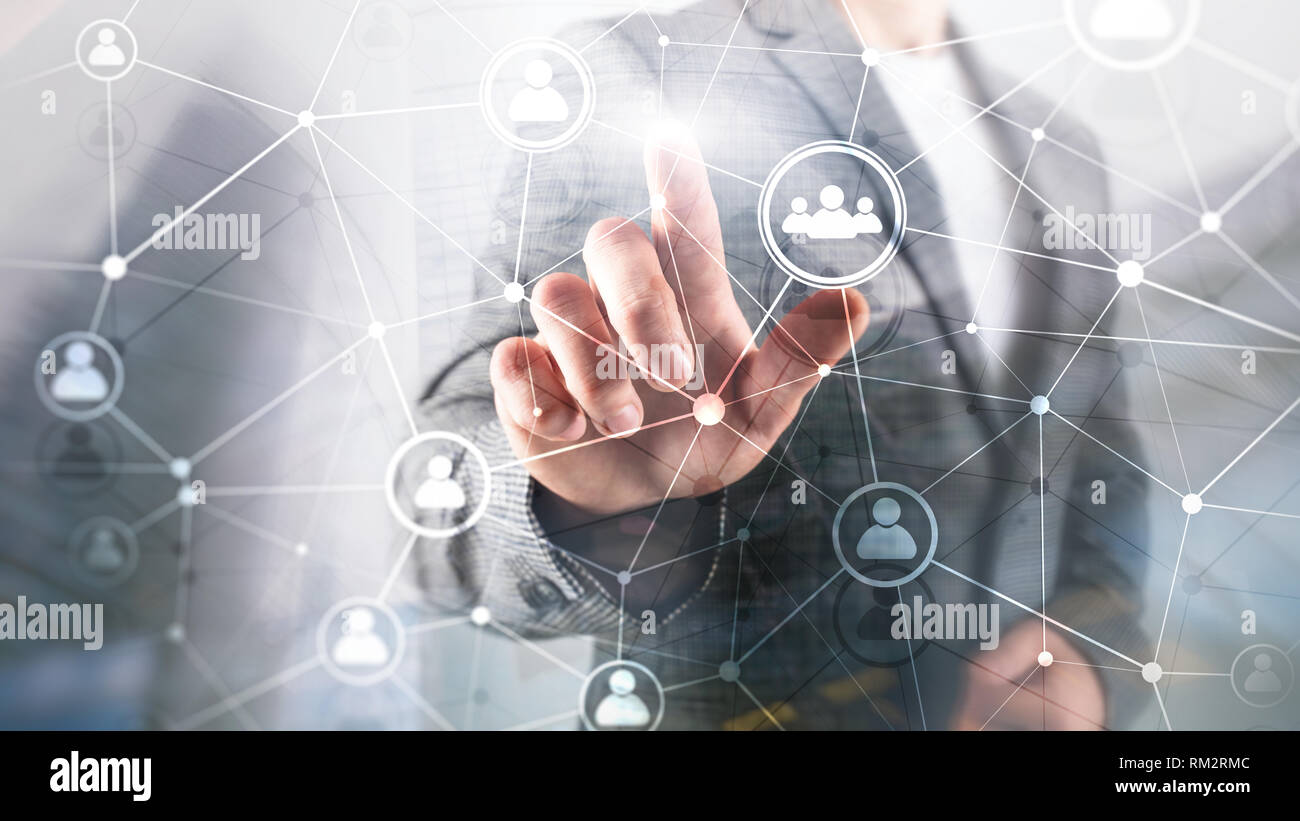 Double exposure people network structure HR - Human resources ...