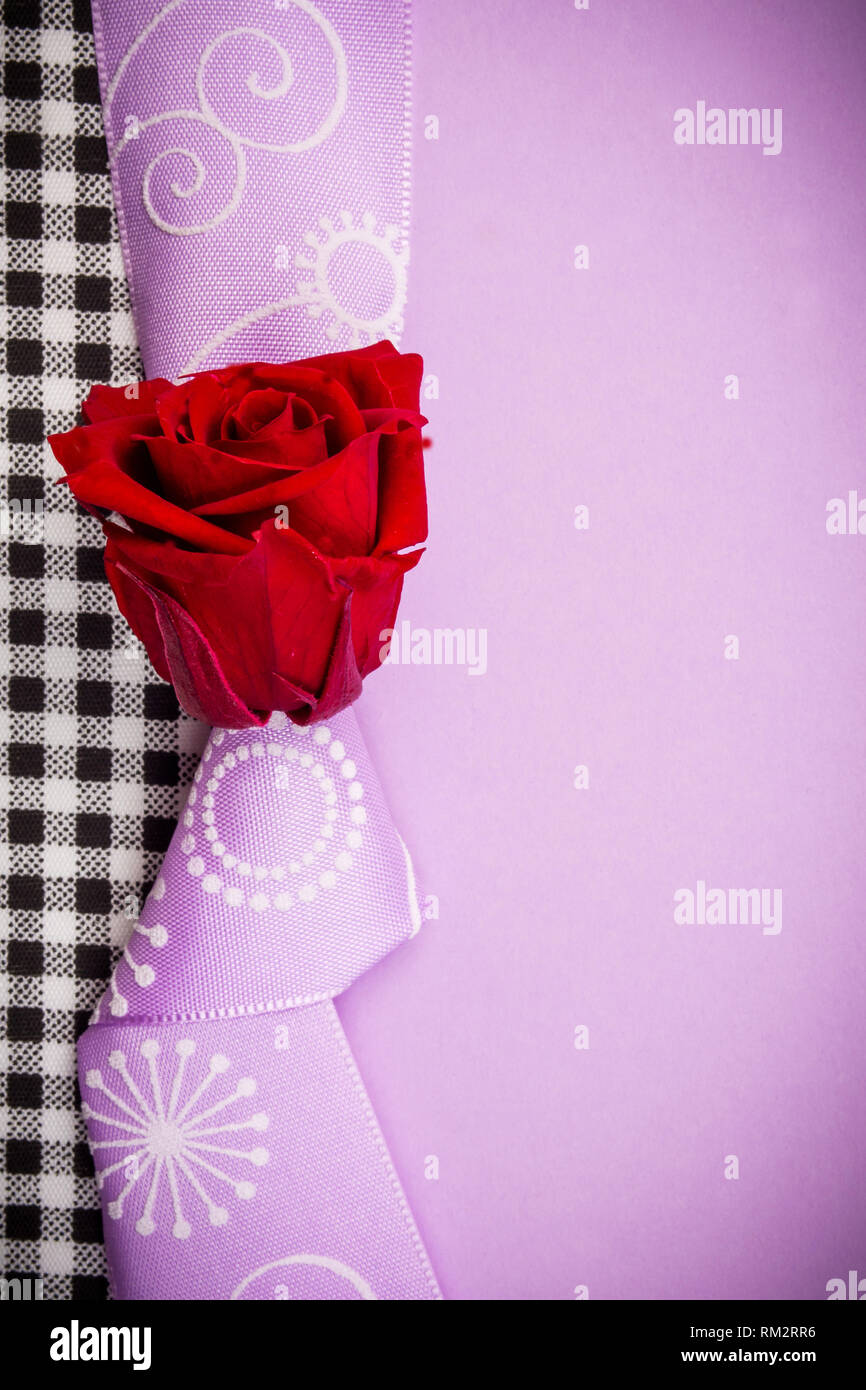 congratulation or valentine gift card with violet background with one ...