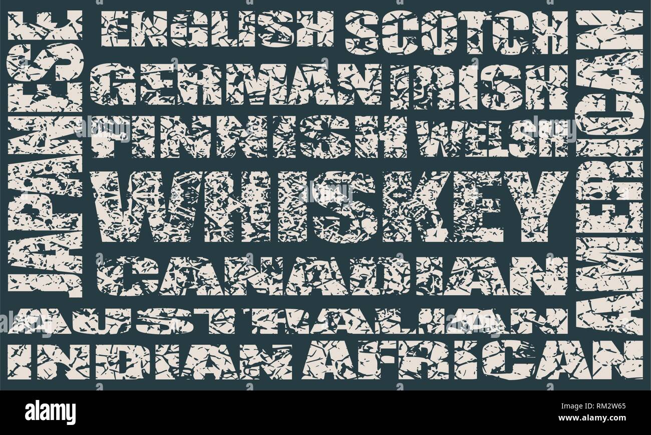 Strong alcohol drink whisky Stock Vector Images - Alamy