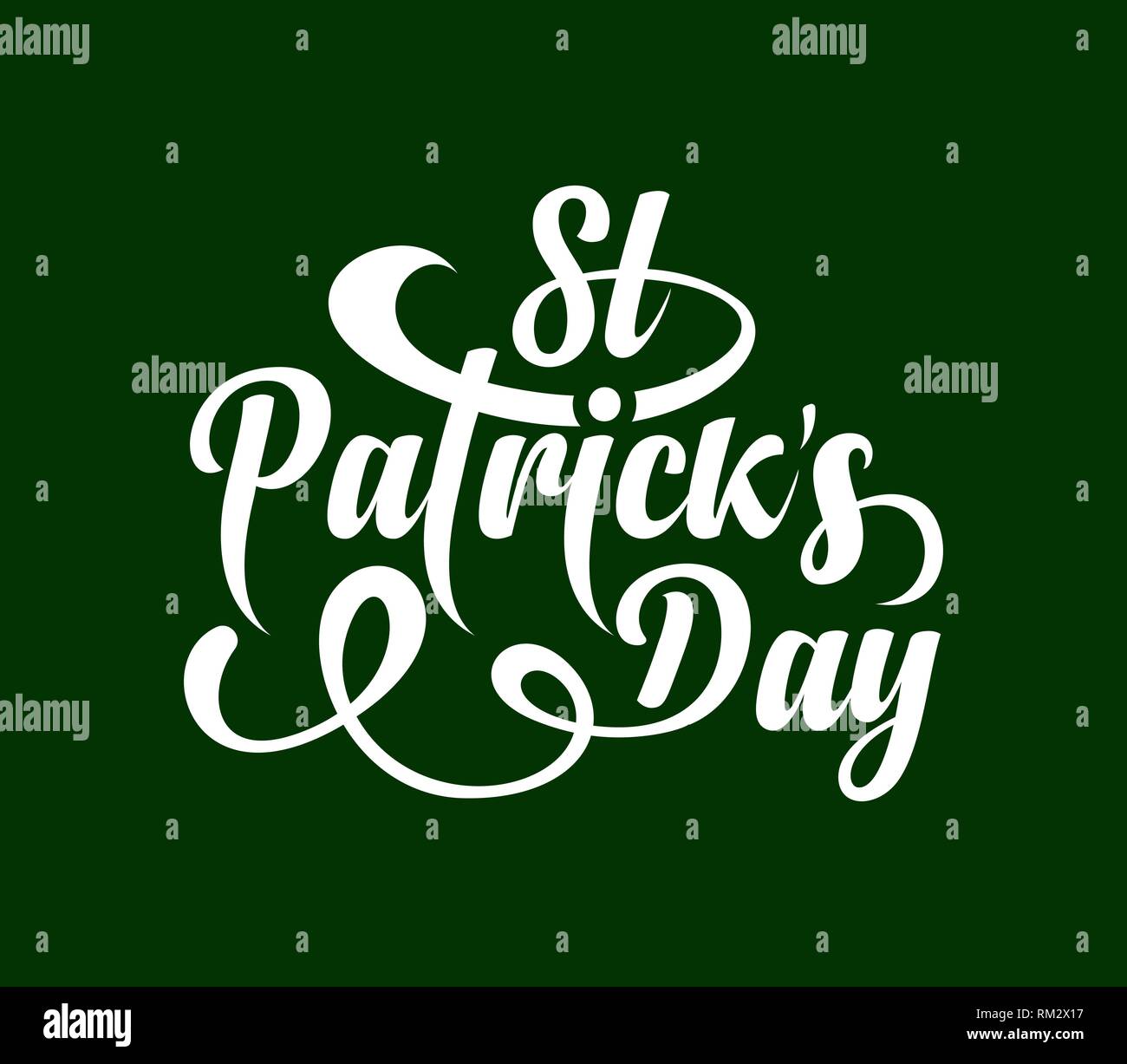 St. Patricks day calligraphic text Stock Vector Image & Art - Alamy