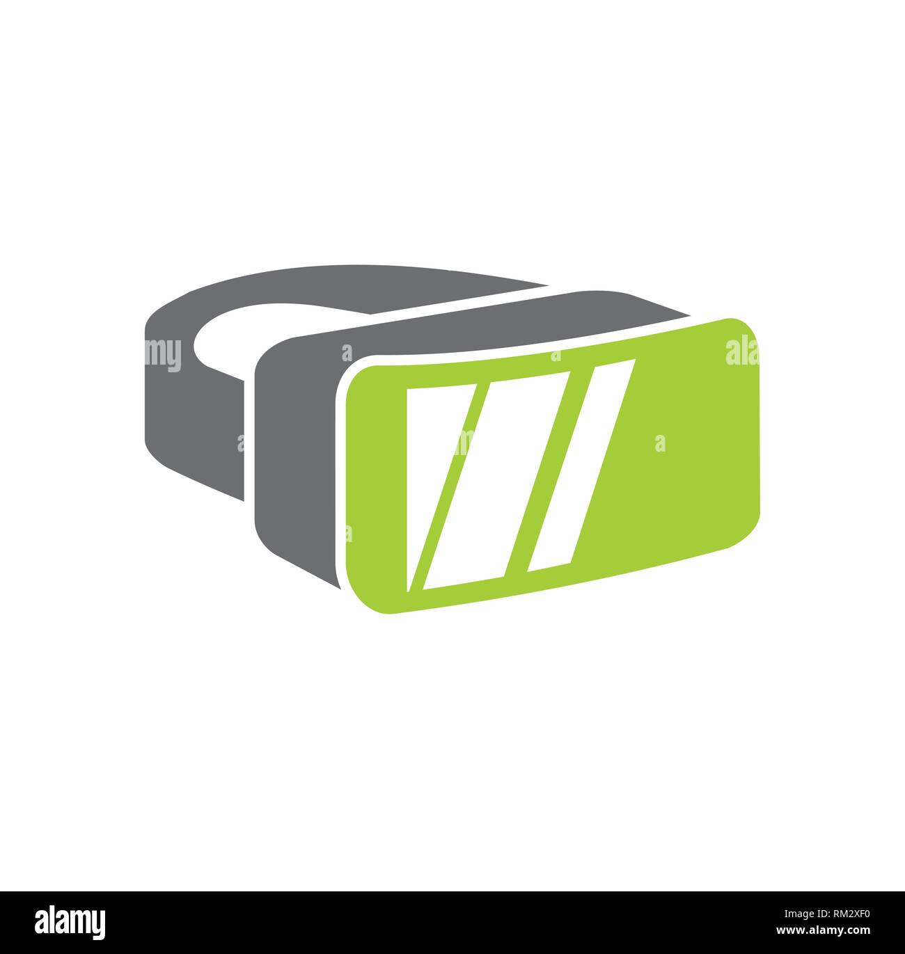 Virtual reality googles icon on white background for graphic and web ...