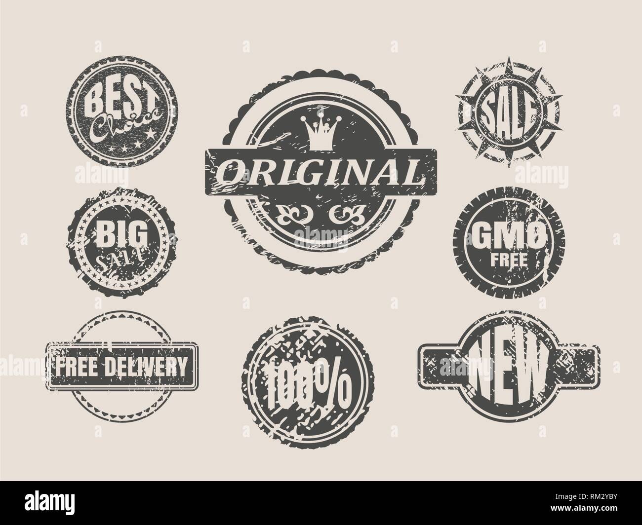 stamps and stickers icons set Stock Vector Image & Art - Alamy