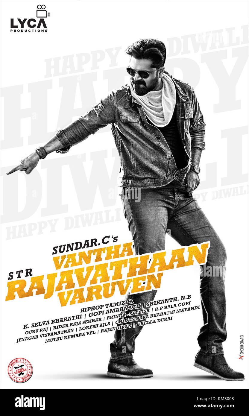 VANTHA RAJAVATHAAN VARUVEN, Indian poster, T.R. Silambarasan, 2019 ...