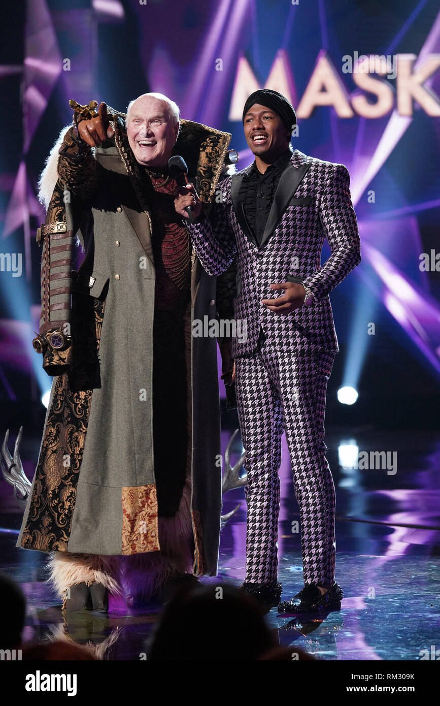 THE MASKED SINGER, from left: Terry Bradshaw (revealed as the Deer ...