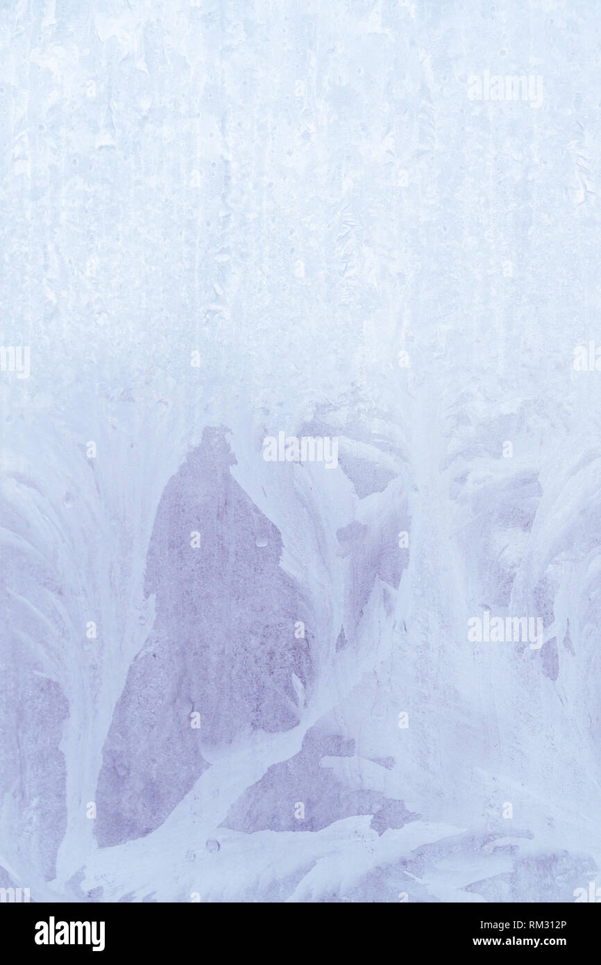 Frosty patterns on a frozen ice box in the early morning Stock Photo ...