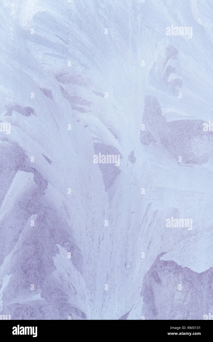 Frosty patterns on a frozen ice box in the early morning Stock Photo ...