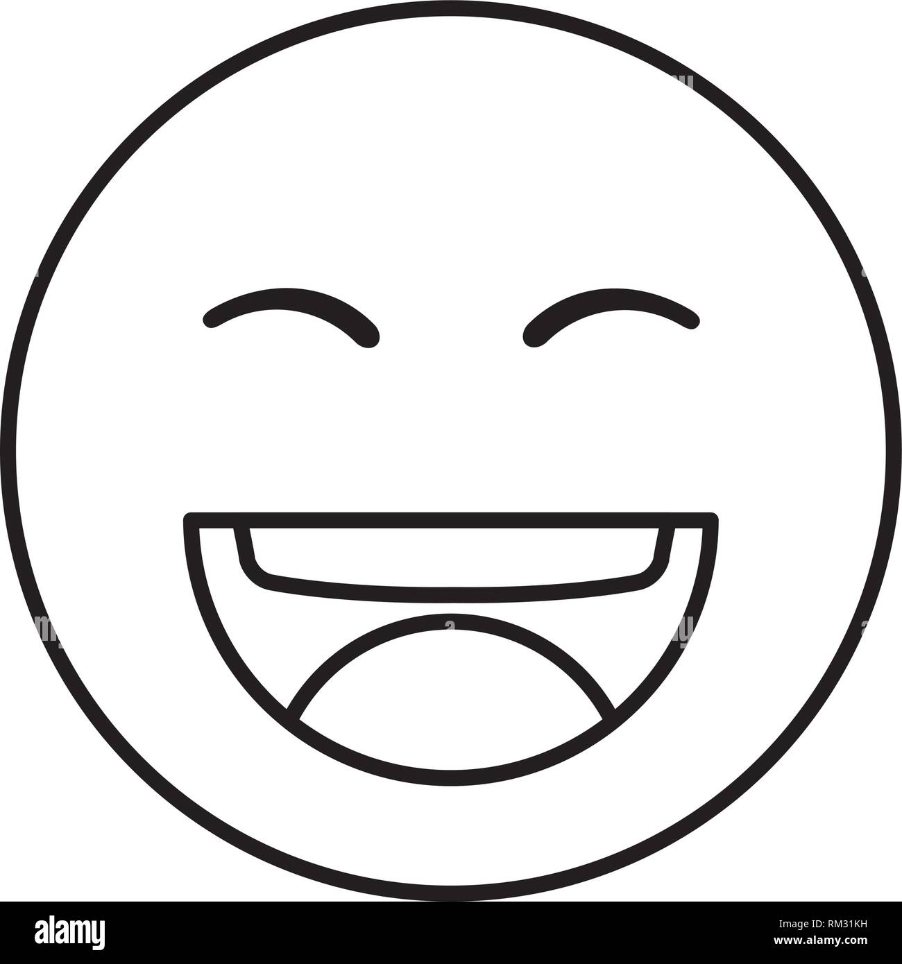 happy fool face emoticon icon vector illustration design Stock Vector ...