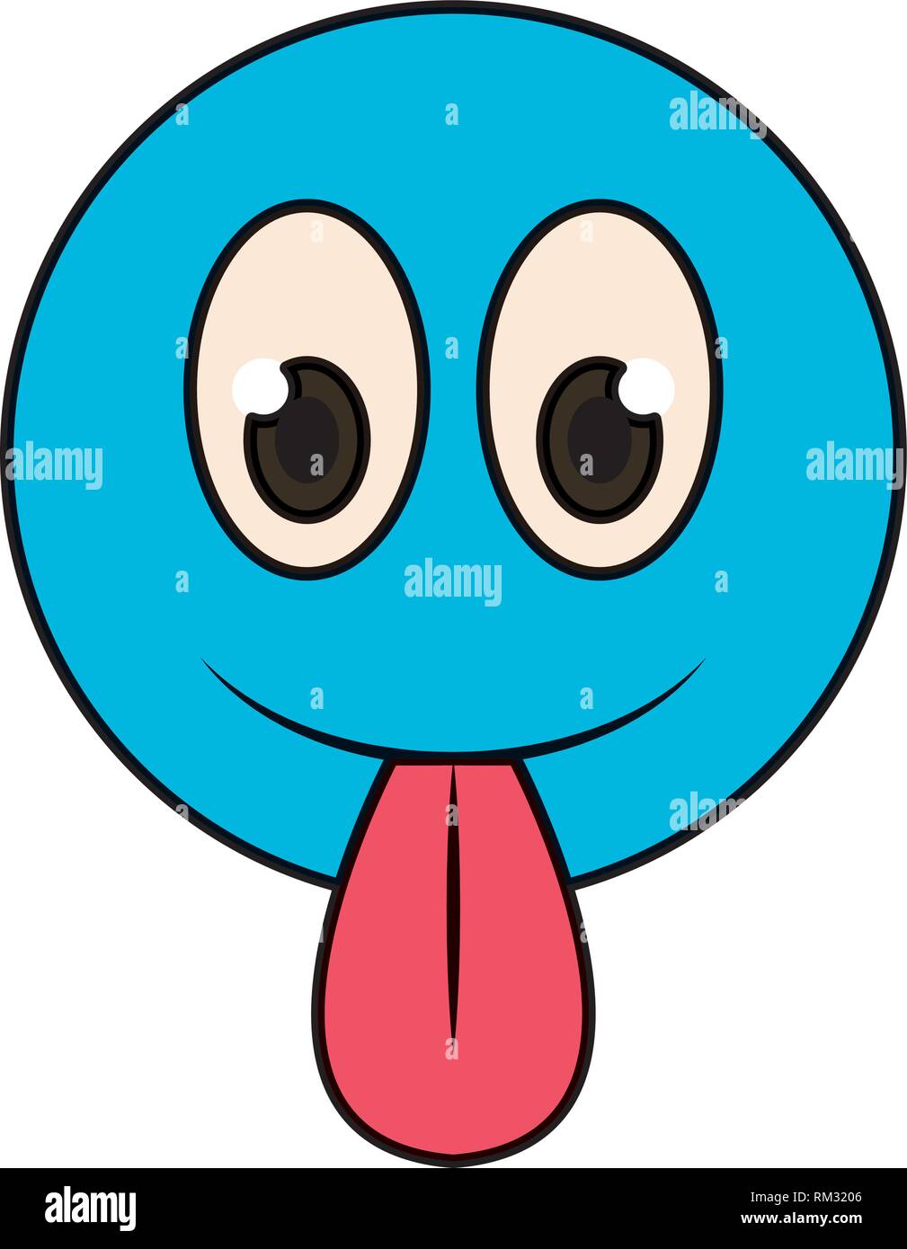 Smiley face tongue sticking out Stock Vector Images - Alamy