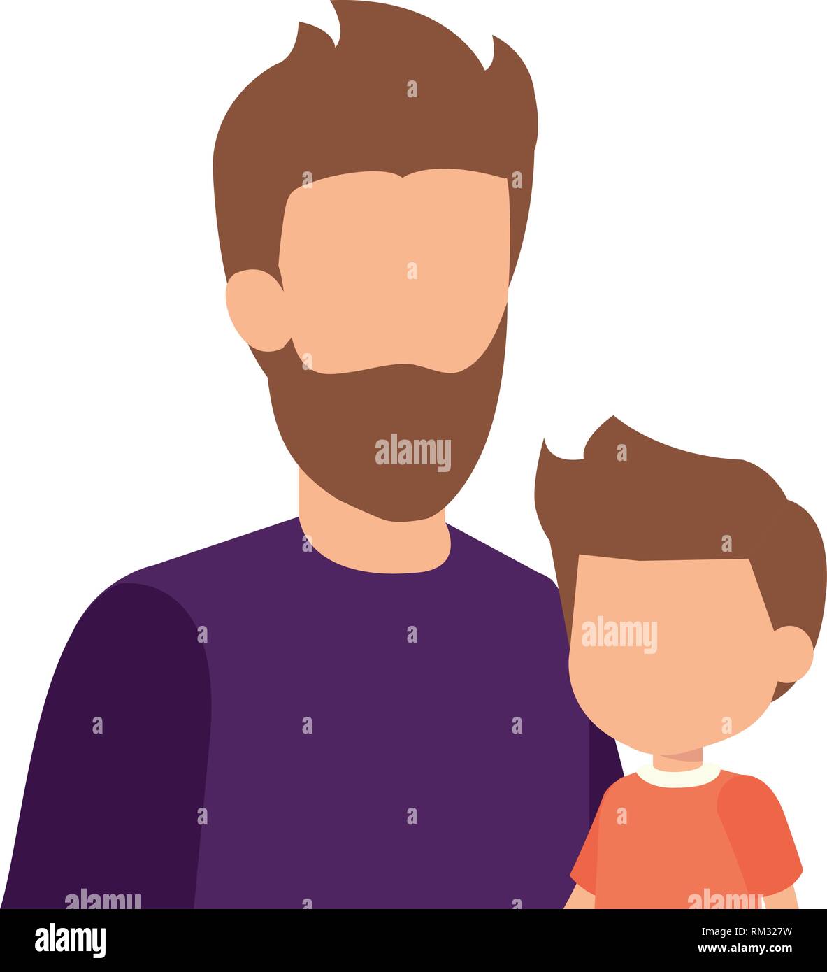 father with son characters vector illustration design Stock Vector ...