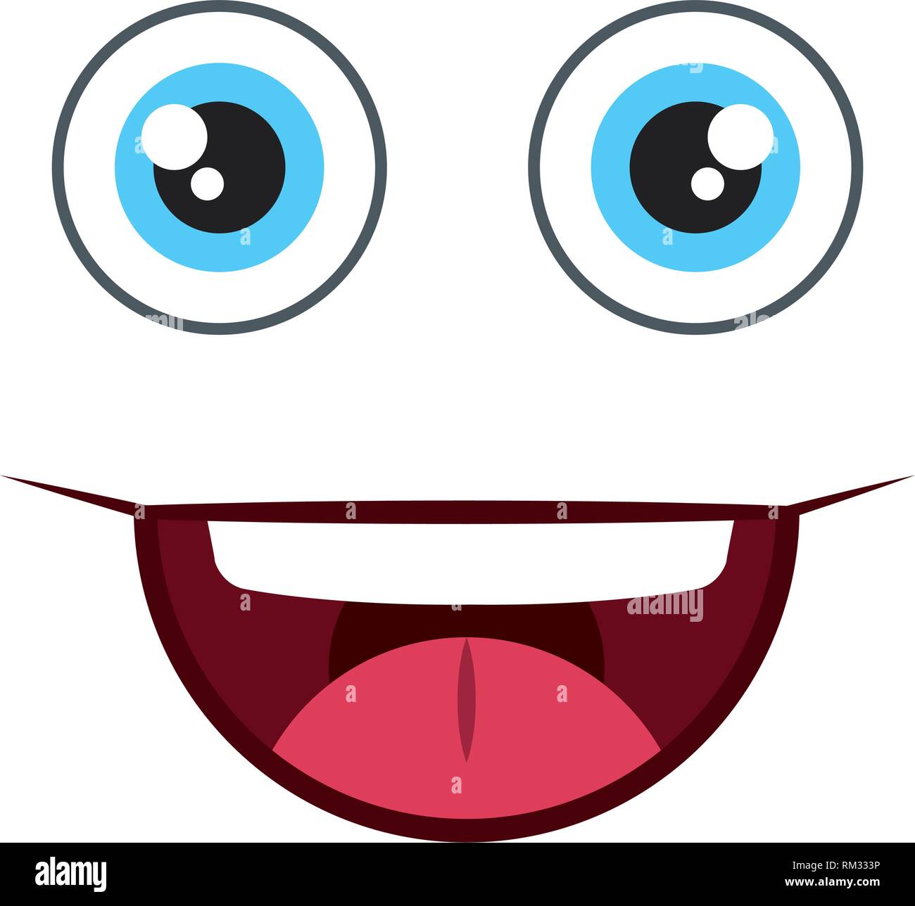 happy fool face emoticon icon vector illustration design Stock Vector ...