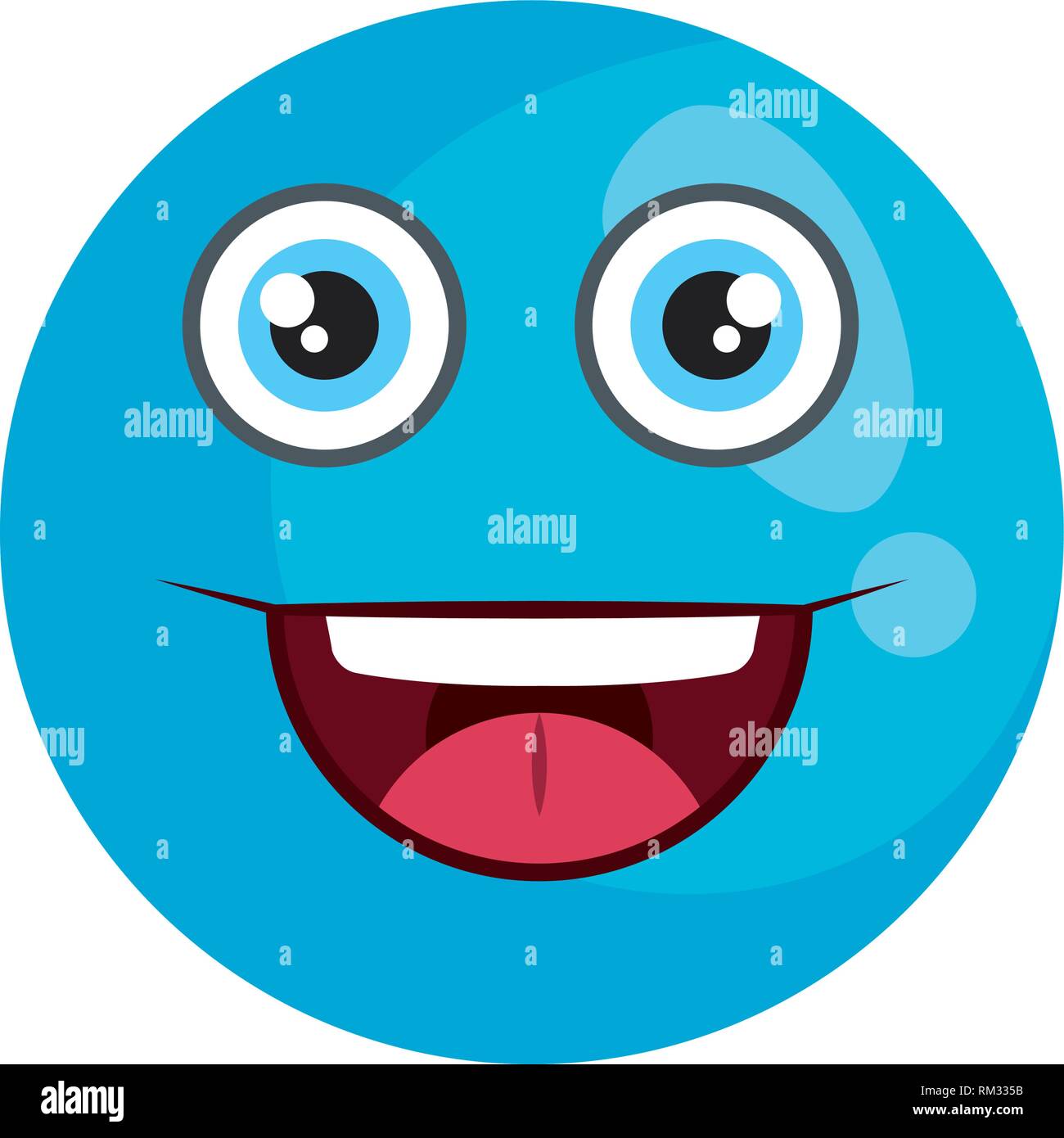 happy fool face emoticon icon vector illustration design Stock Vector ...