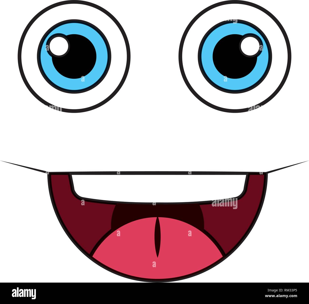 happy fool face emoticon icon vector illustration design Stock Vector ...