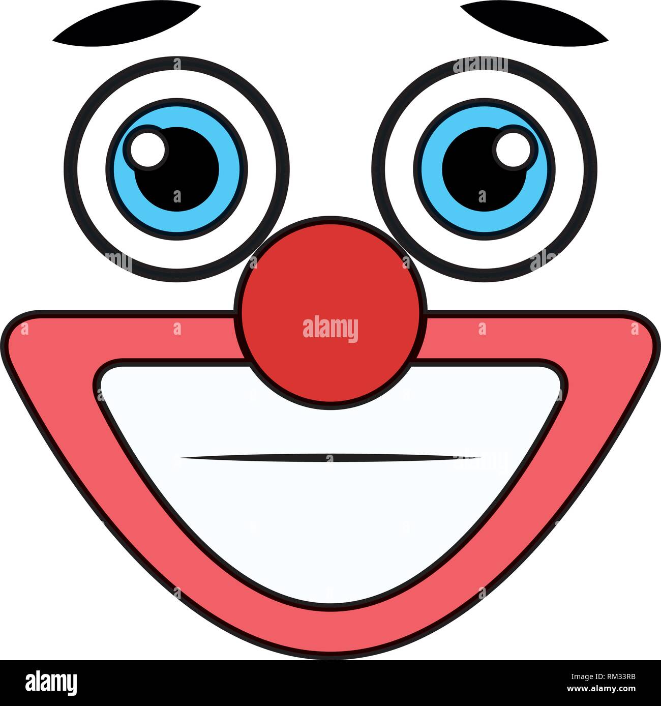 clown emoticon face icon vector illustration design Stock Vector Image ...