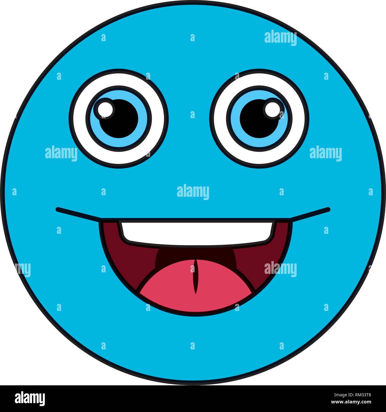 happy fool face emoticon icon vector illustration design Stock Vector ...